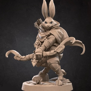 Harengon Mini - 3D Print - 6k Resin - D&D, DND, RPG, TTG, Archer ...