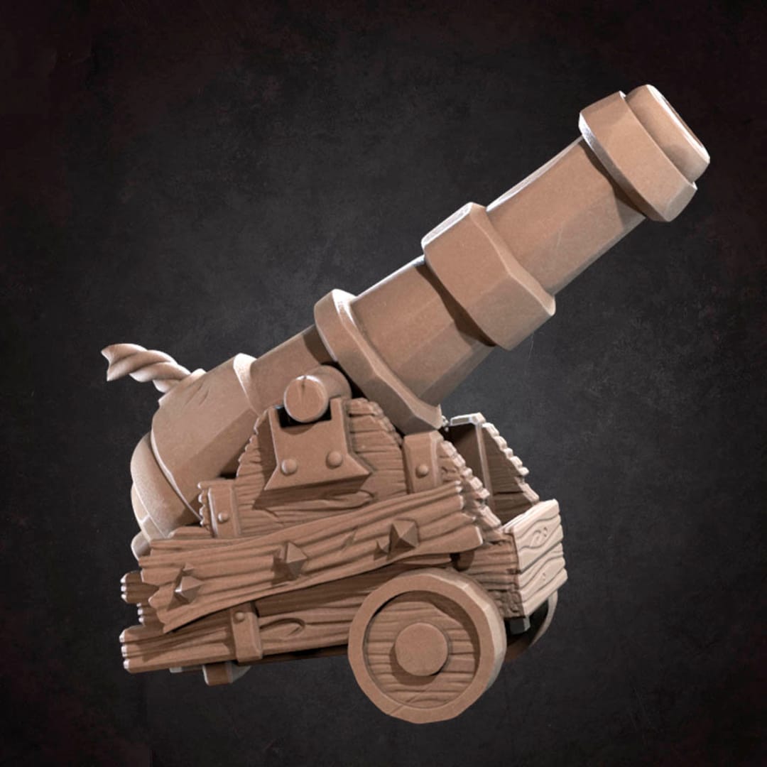 Adjustable Cannon and Cannonballs Mini Print - 6k Resin - Mini, D&D ...