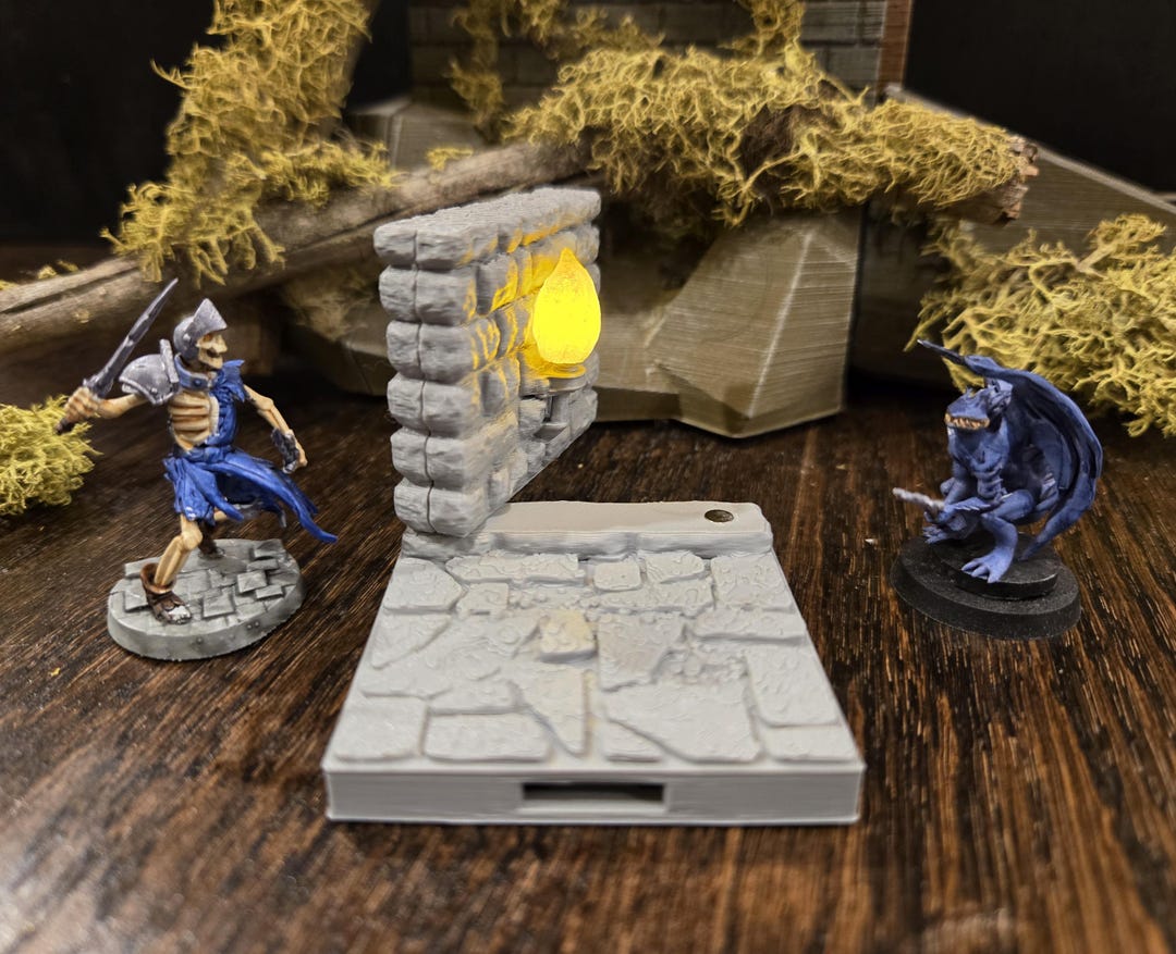 Secret Dungeon Torch Doors Expansion Tiles - Torch Wall - Magnet or ...