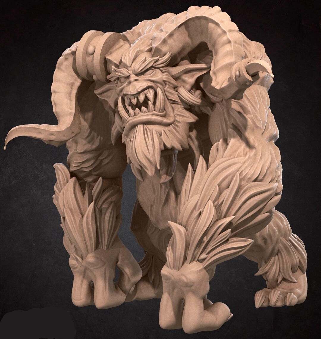 Yeti Monster Mini - 3D Print - 7k Resin, Dnd, D&D, TTG, RPG, Huge ...