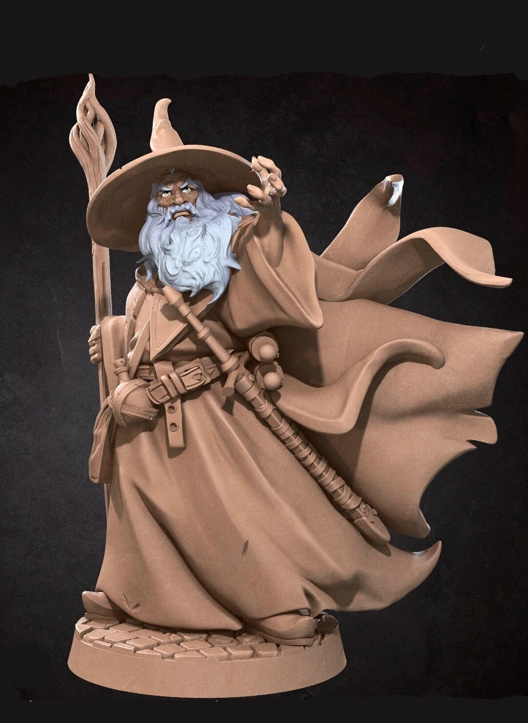Male Wizard Mini - 3D Print - 7k Resin, Dnd, D&D, TTG, RPG, Sorcerer ...