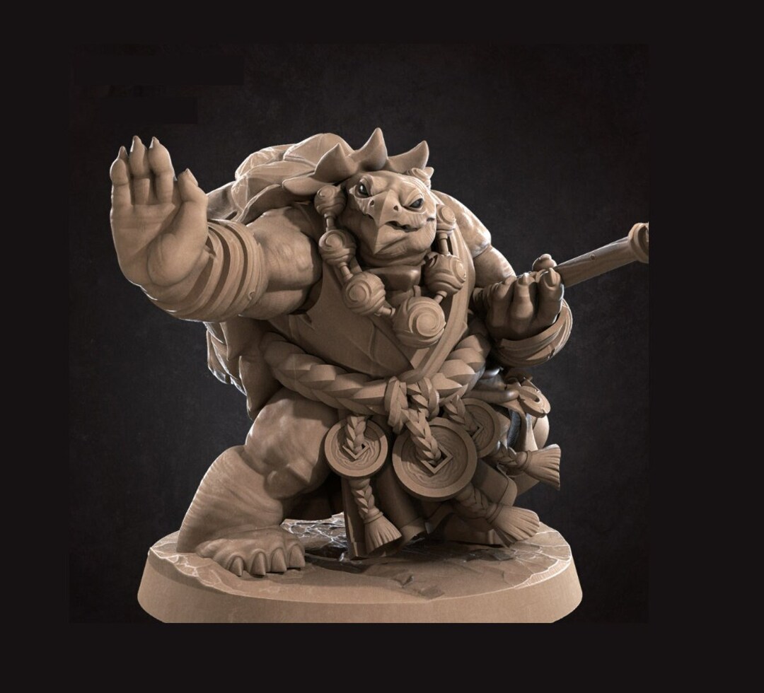 Tortle Monk Mini 3D Print 6k Resin, Dnd, D&D, TTG, RPG, Turtle ...