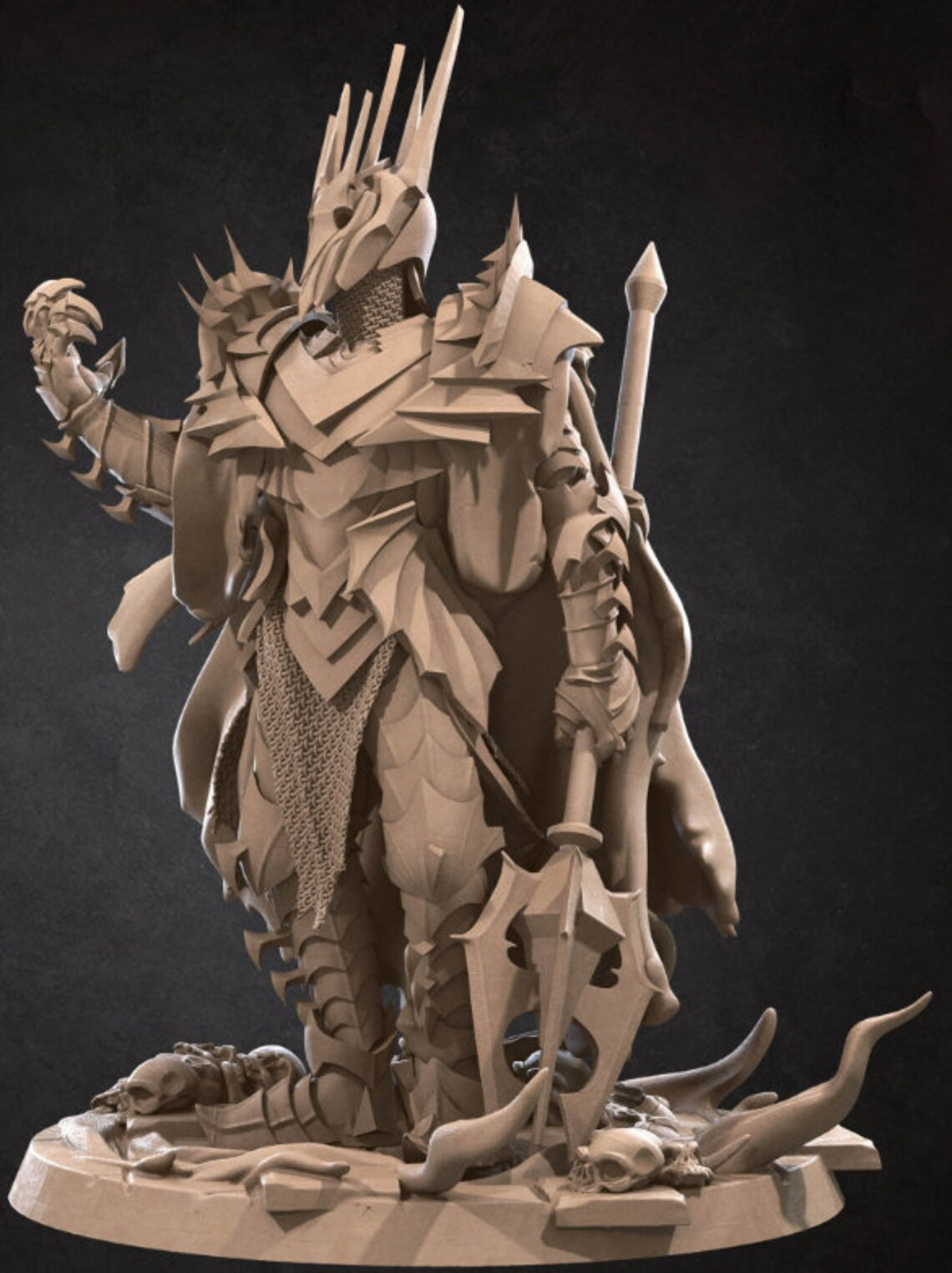 The Dark Lord Mini - 3D Print - 7k Resin, Dnd, D&D, TTG, RPG, Sauron ...