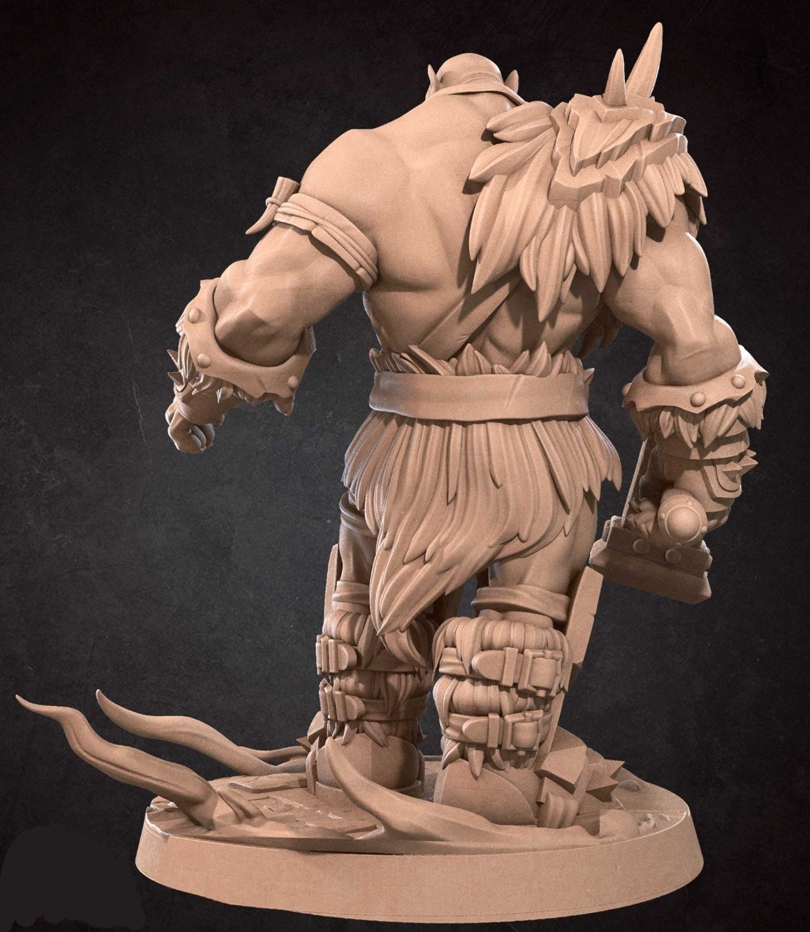 Orc Warchief Mini - 3D Print - 7k Resin, Dnd, D&D, TTG, RPG, Fighter ...