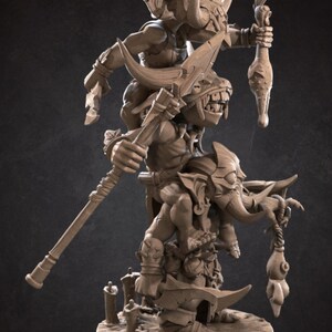 Goblin Battle Stack Mini - 3D Print - 6k Resin - DND, D&D, TTG, RPG ...