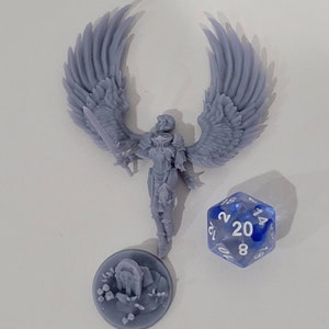Female Aasimar Mini - 3D Print - 7k Resin, Dnd, D&D, TTG, RPG, Warrior ...