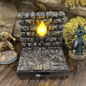 Flickering LED Torch Wall - Magnetic Dungeon Tiles - Magnet or Clip ...