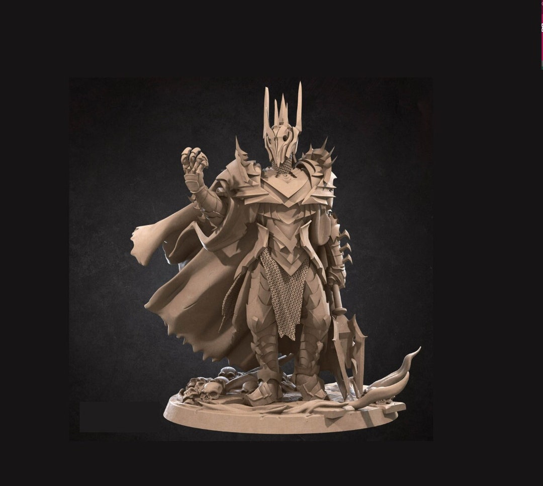 The Dark Lord Mini - 3D Print - 6k Resin, Dnd, D&D, TTG, RPG, Sauron ...