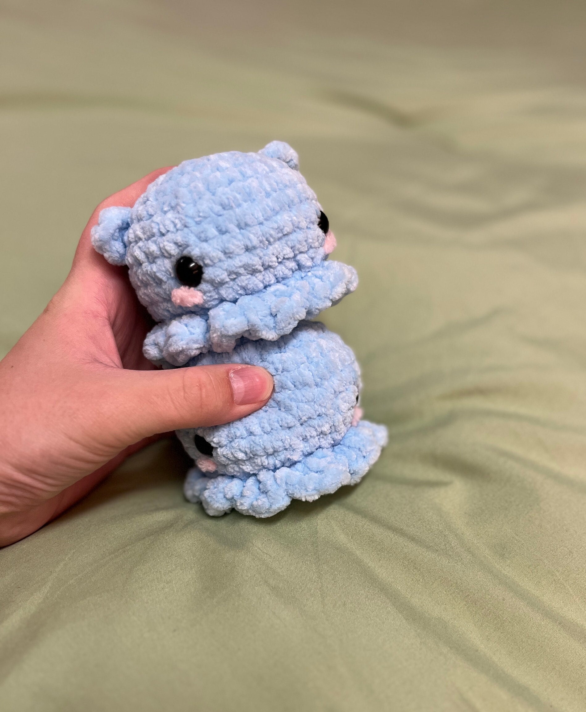 Light Blue Crochet Squishy Cuttlefish - Etsy