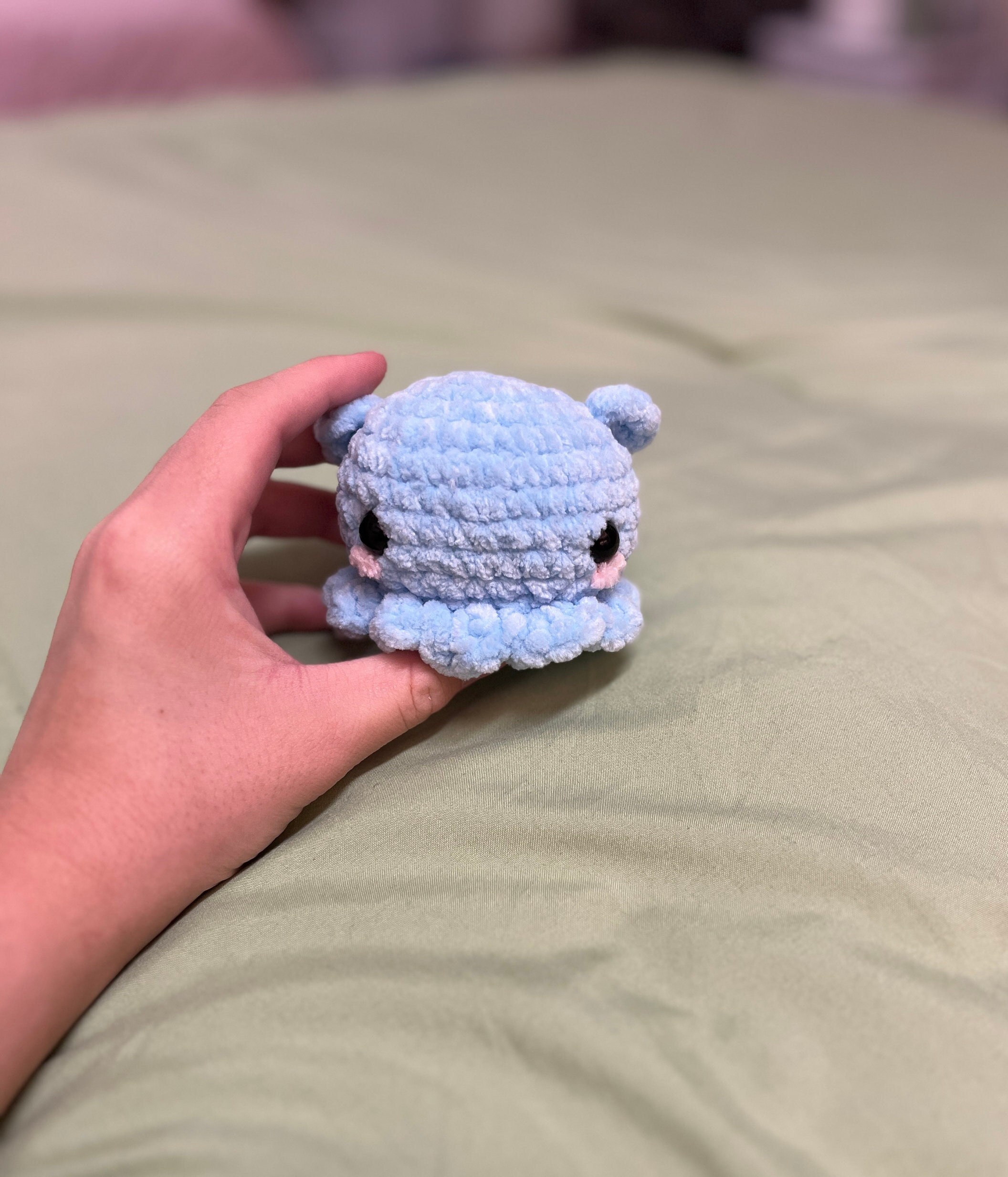 Light Blue Crochet Squishy Cuttlefish - Etsy