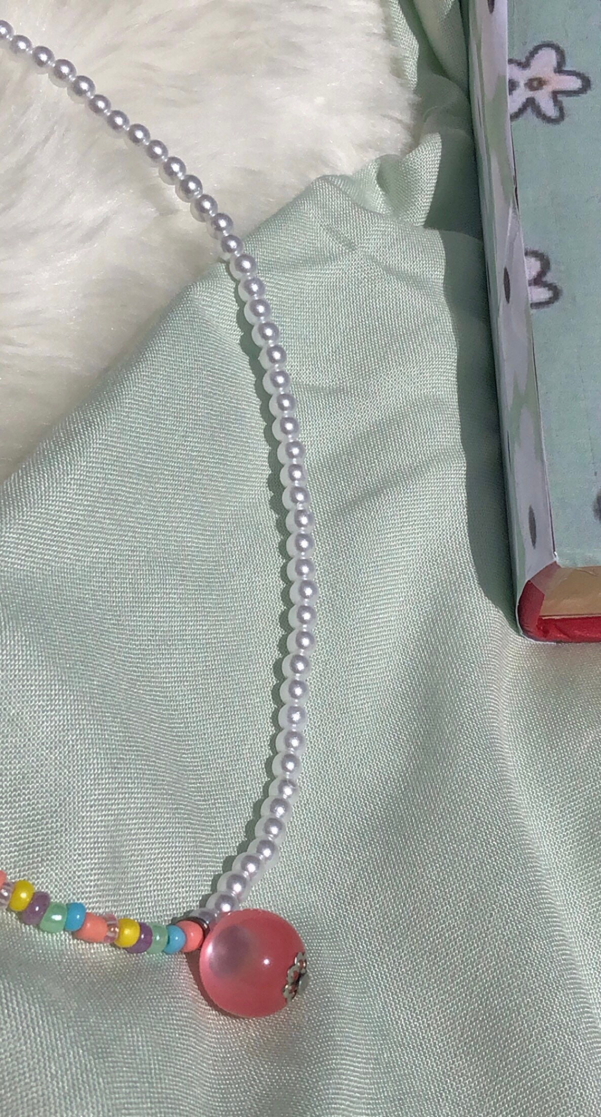 Collar pastel simple collar de perlas nacaradas con colgante | Etsy