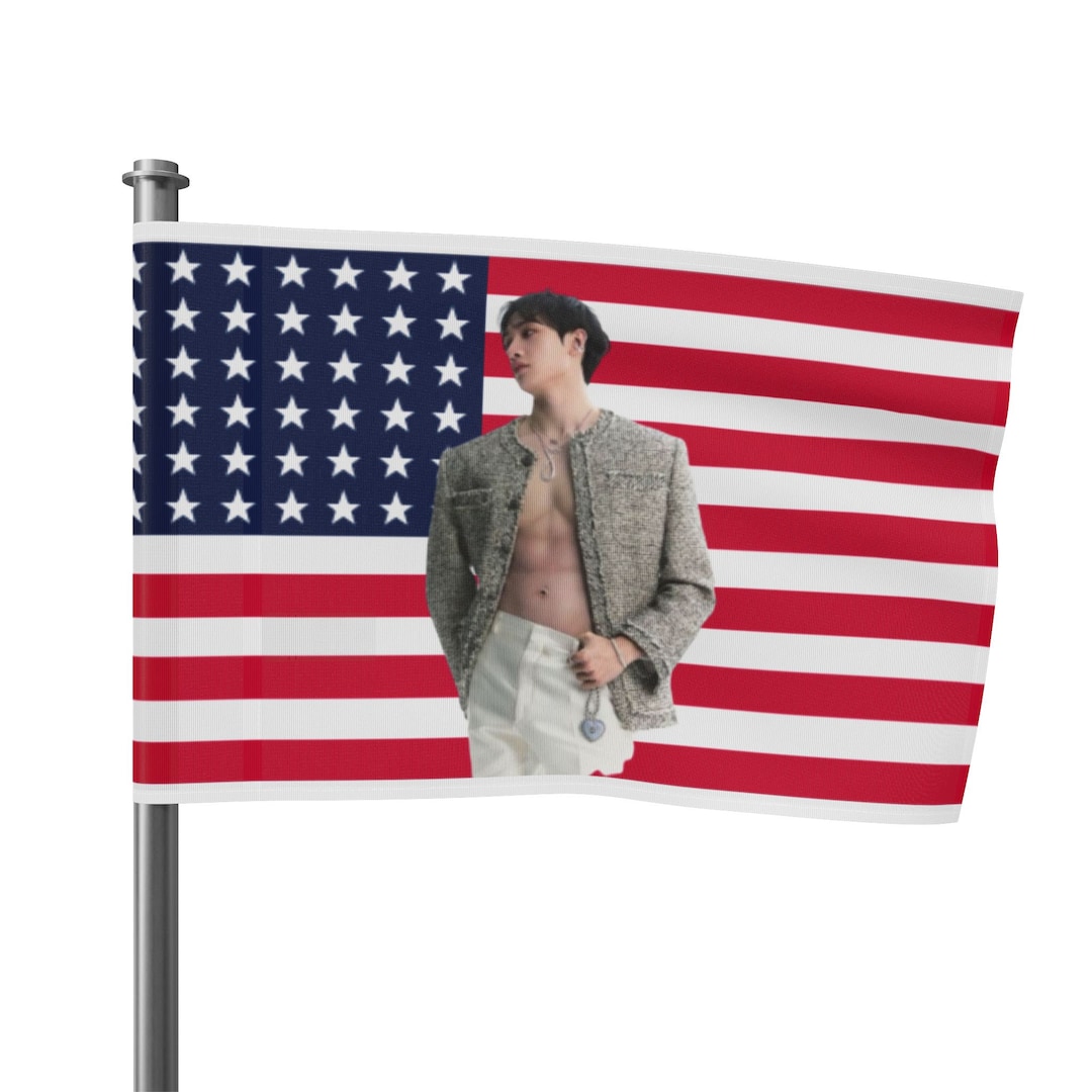 Bang Chan American Flag, Stray Kids Flag, Stray Kids, Skz, Skz Flag ...