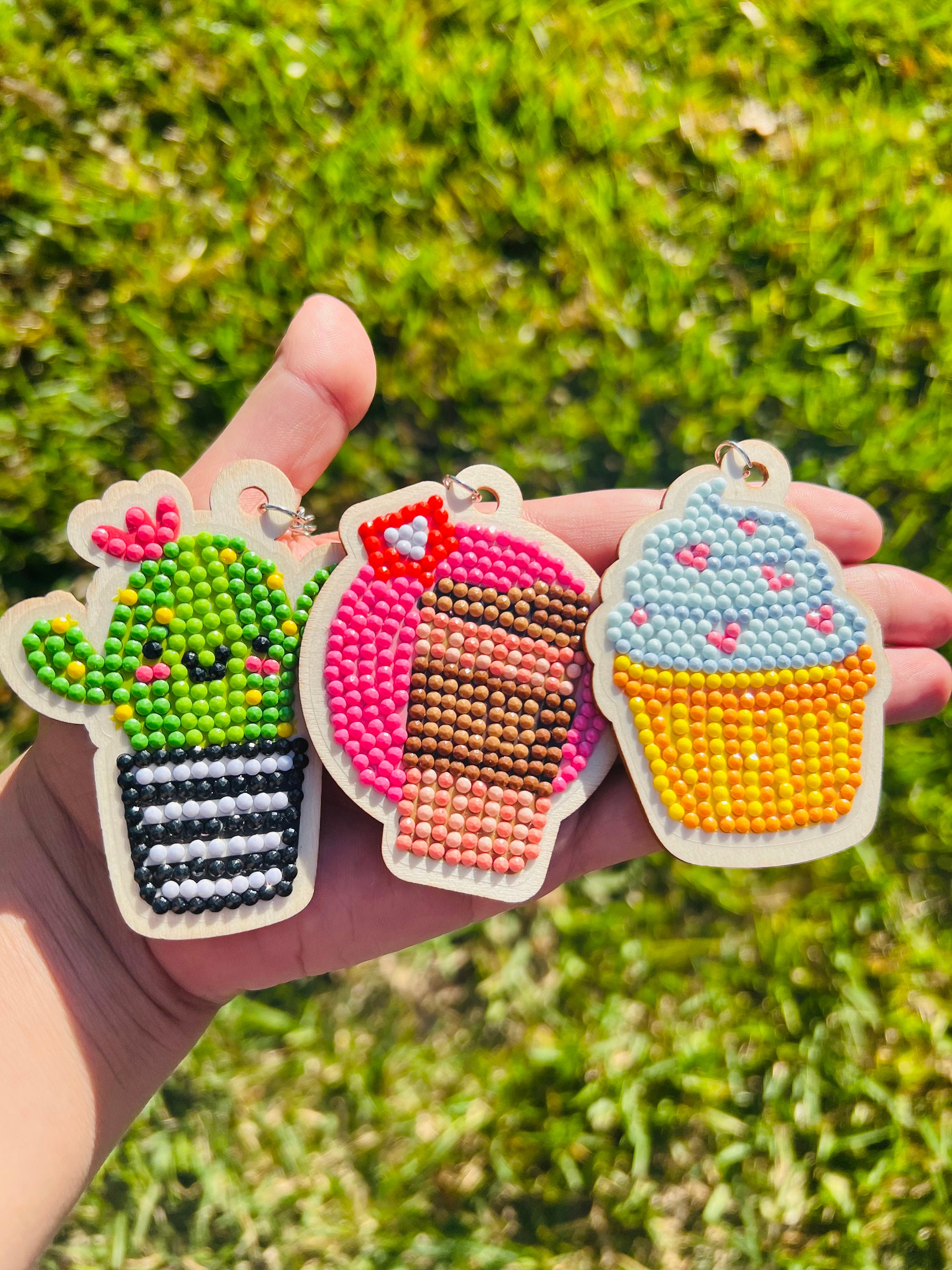Cute Keychain, Cupcake Keychain, Coffee Keychain, Cactus Keychain ...