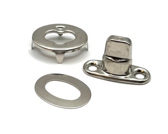 Twist Lock / Common Sense Nickel Plated 8mm Turnbutton Fastener, Eyelet ...