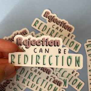 Rejection Can Be Redirection Sticker | Motivation, Therapy, PT | Laptop ...