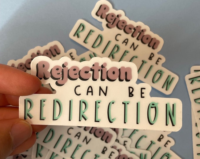 Rejection Can Be Redirection Sticker | Motivation, Therapy, PT | Laptop ...