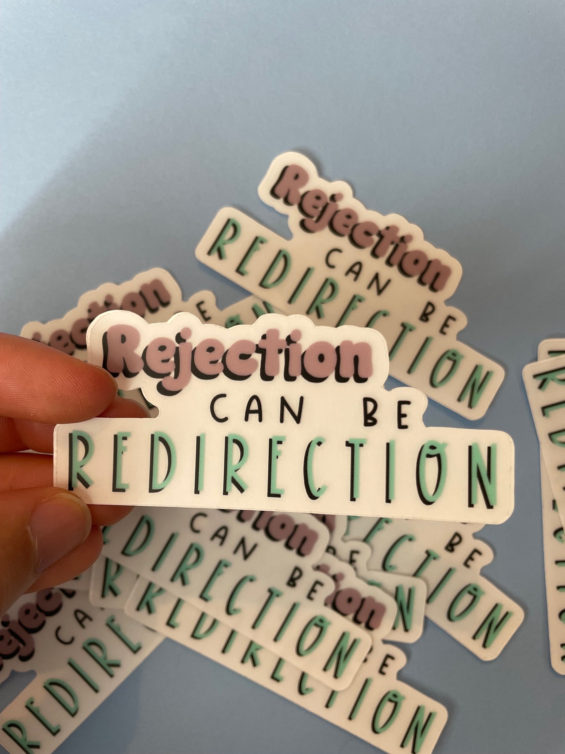 Rejection Can Be Redirection Sticker | Motivation, Therapy, PT | Laptop ...