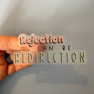Rejection Can Be Redirection Sticker | Motivation, Therapy, PT | Laptop ...