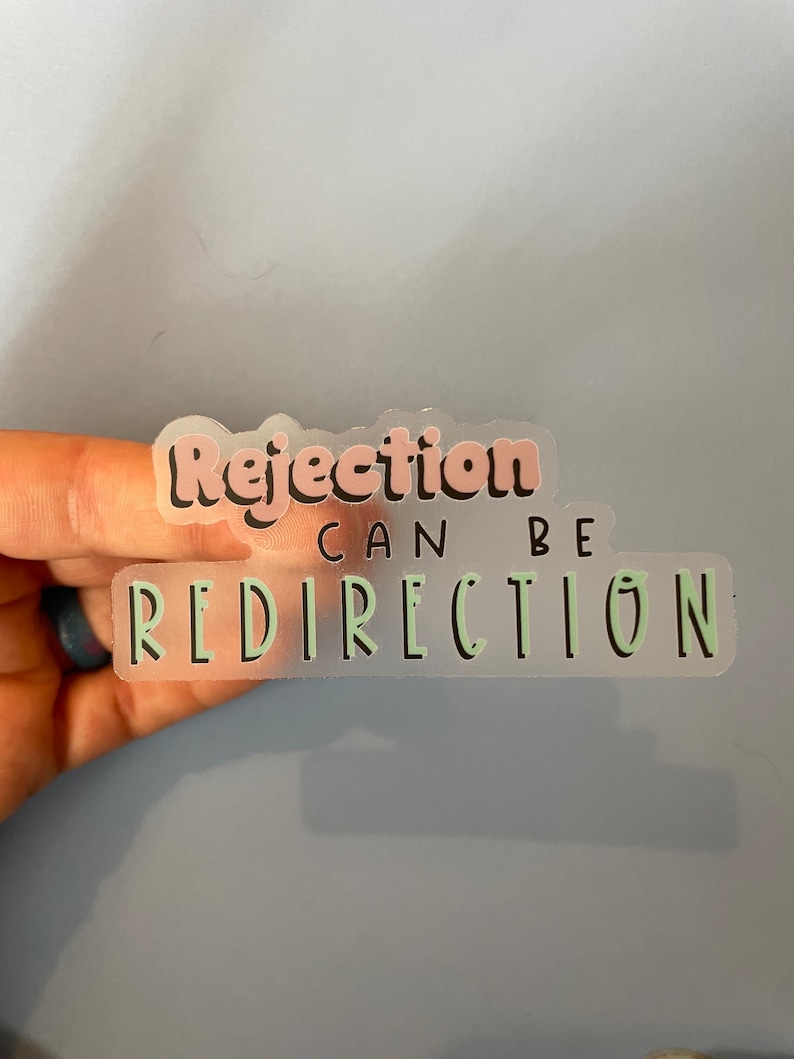 Rejection Can Be Redirection Sticker | Motivation, Therapy, PT | Laptop ...