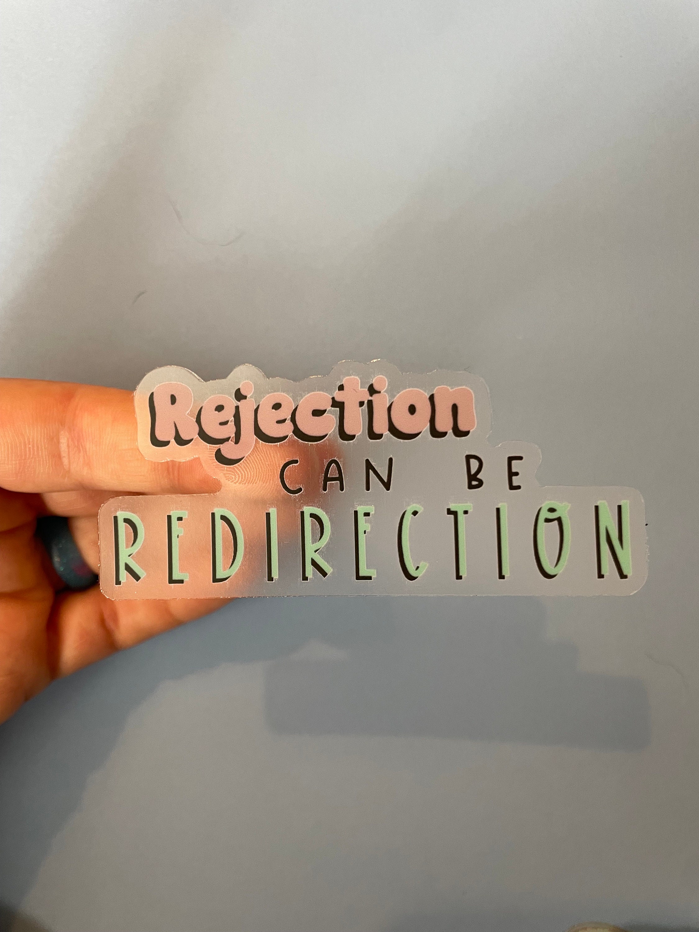 Rejection Can Be Redirection Sticker | Motivation, Therapy, PT | Laptop ...