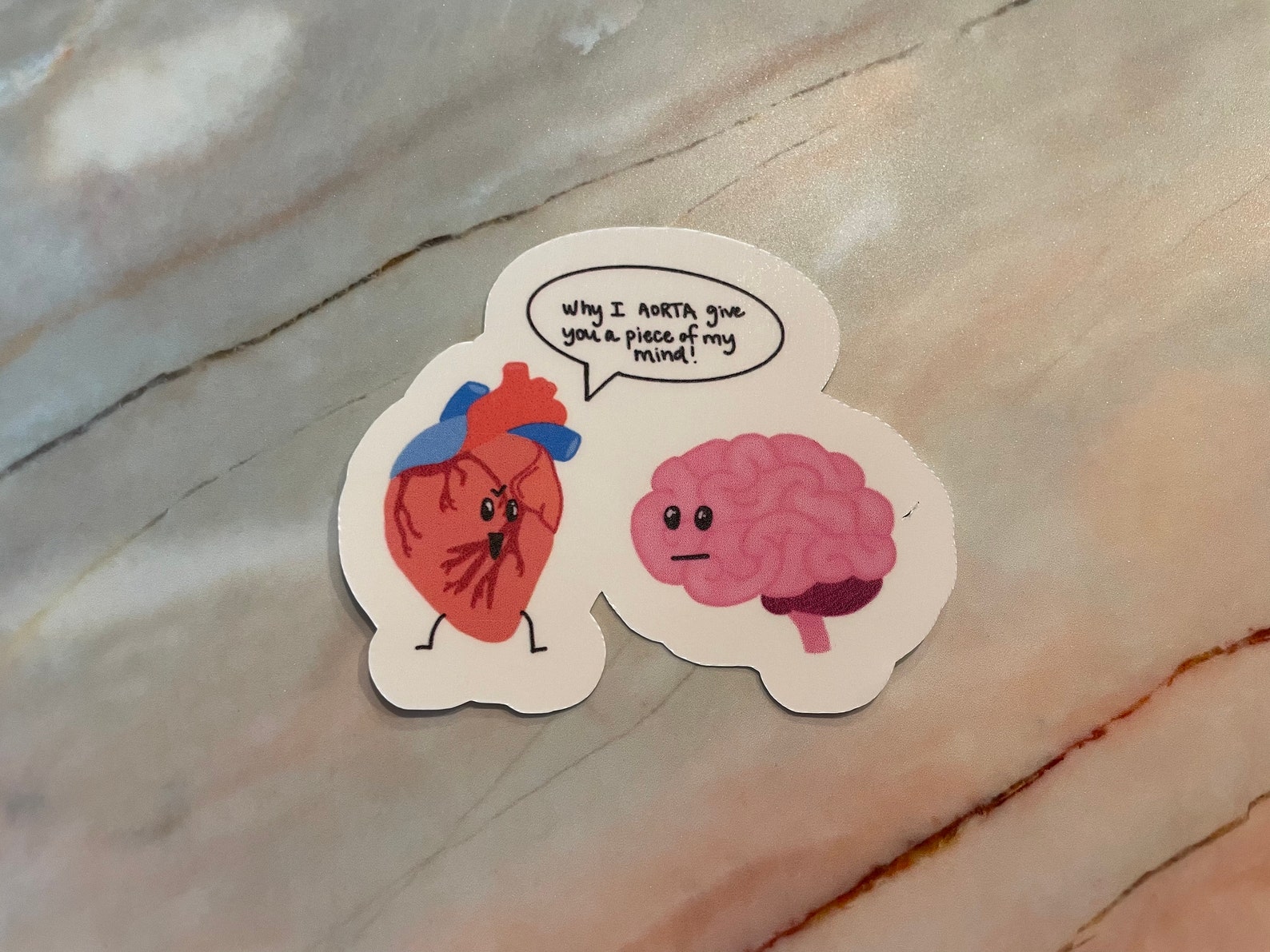 Aorta Cartoon Sticker| Anatomy Sticker, Therapy, PT | Laptop and Water ...