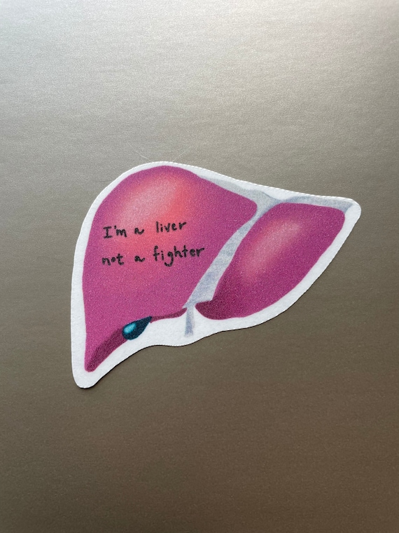 Im a Liver Not a Fighter Anatomy Sticker Therapy PT - Etsy