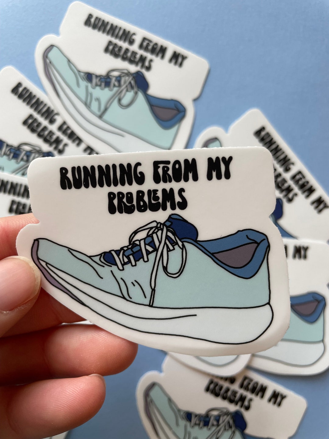 Running From My Problems Sticker| Running Sticker, Therapy, PT | Laptop ...