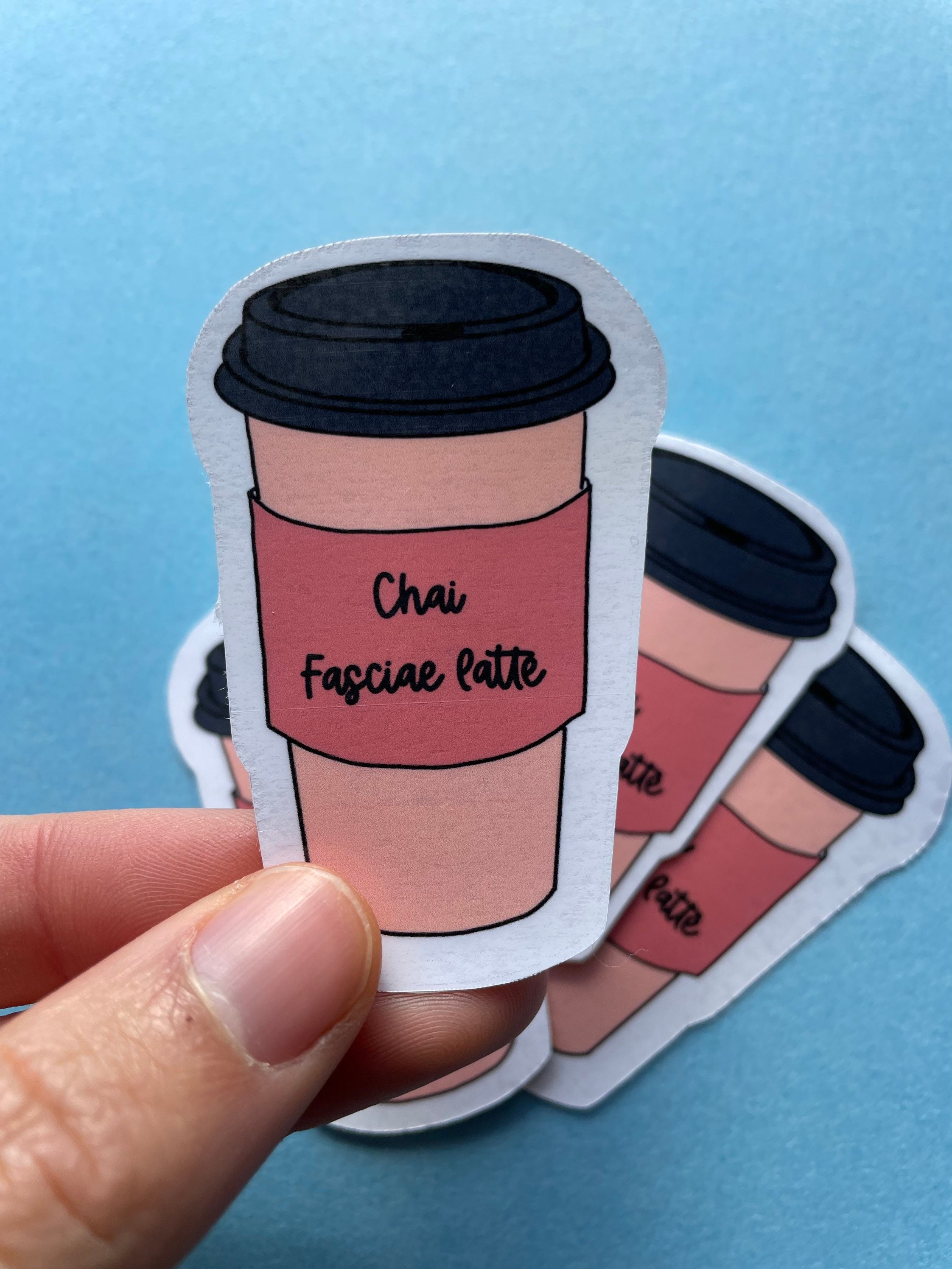 Chai Fascia Latte Sticker Anatomy Sticker, Therapy, PT Laptop and Water ...