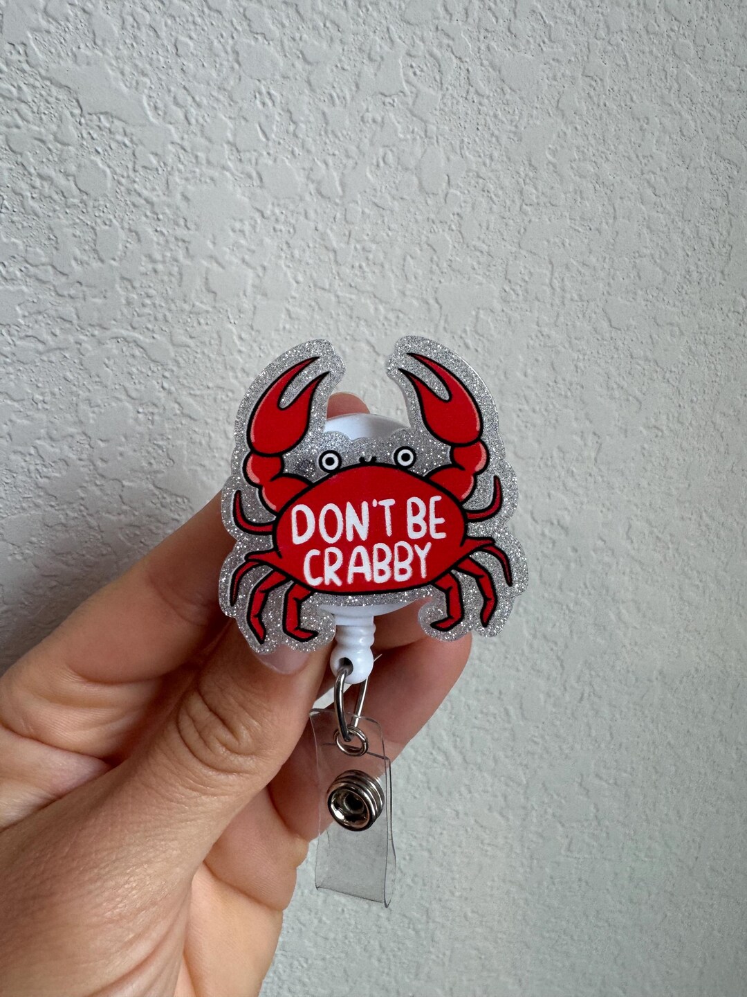 Don’t Be Crabby Resin Badge Reel - Etsy