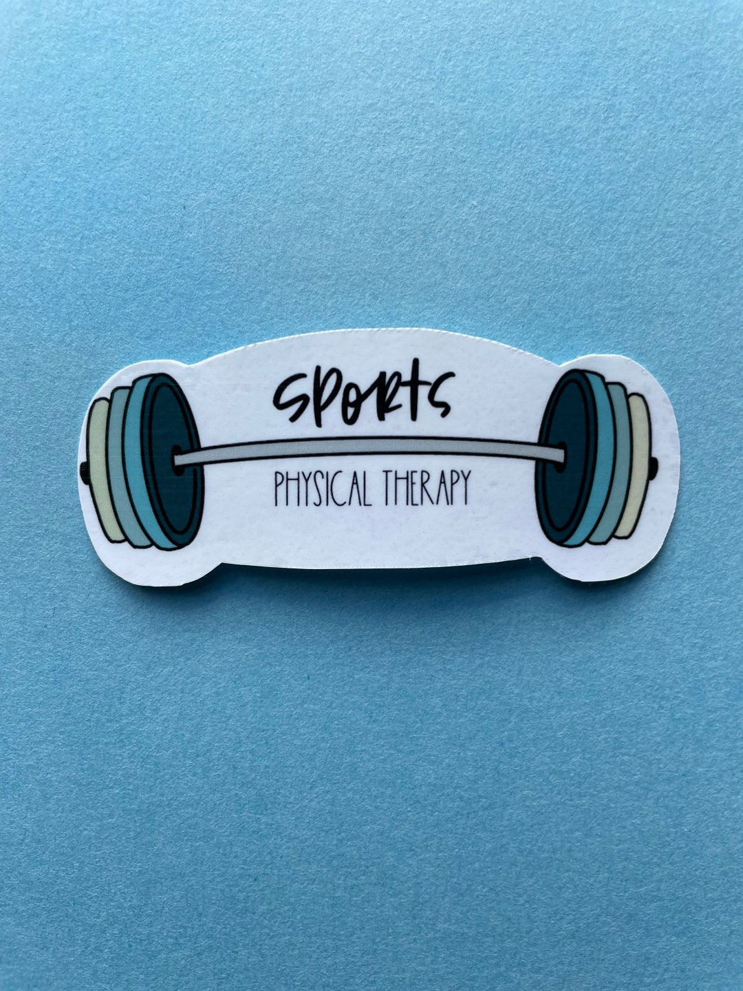 Barbell “sports PT” Sticker | Anatomy Sticker, Therapy, PT | Laptop and ...