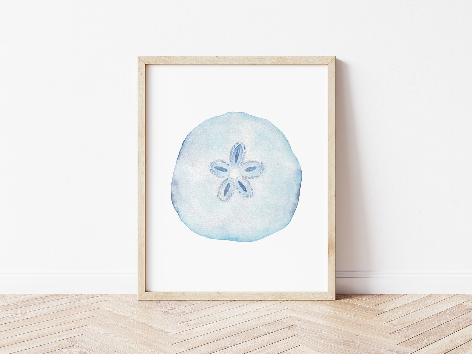Blue Shell Wall Decor, Set of 3 Art Prints, Conch Shell, Starfish, Sand ...