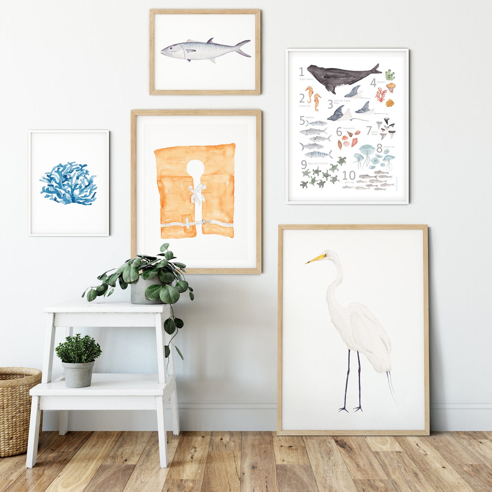 Under the Sea Counting Poster, Gender Neutral Wall Art, Ocean Inspired ...