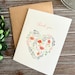 Thank You Card | Floral Heart | Watercolor Artwork | Gratitude Gift ...