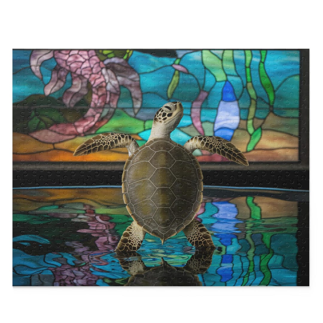 Sea Turtle Puzzle - 120, 252, 500-piece Options, Ocean Lover Gift ...