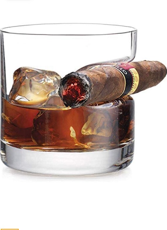 Cigar Whiskey Glass Old Fashioned Whiskey Glasses With Etsy