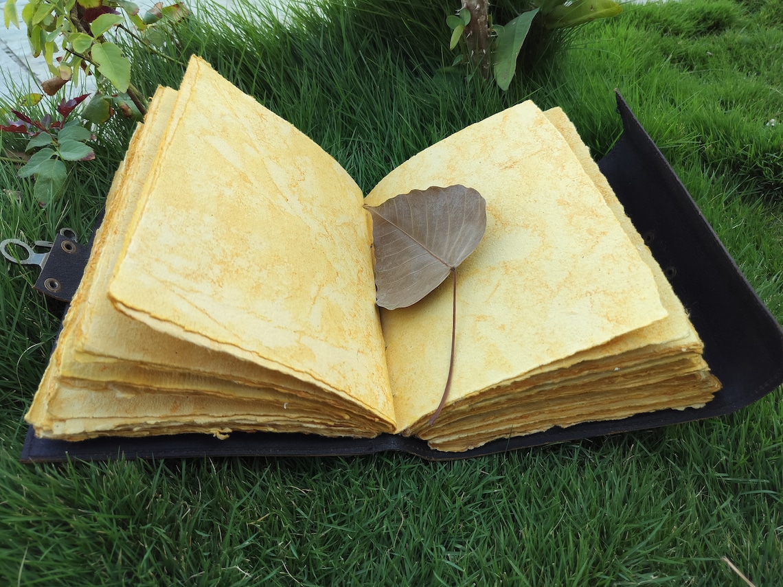 Handmade Leather Journal Evil Eye in Rhombus, Snakes 200 Pages Brass C ...