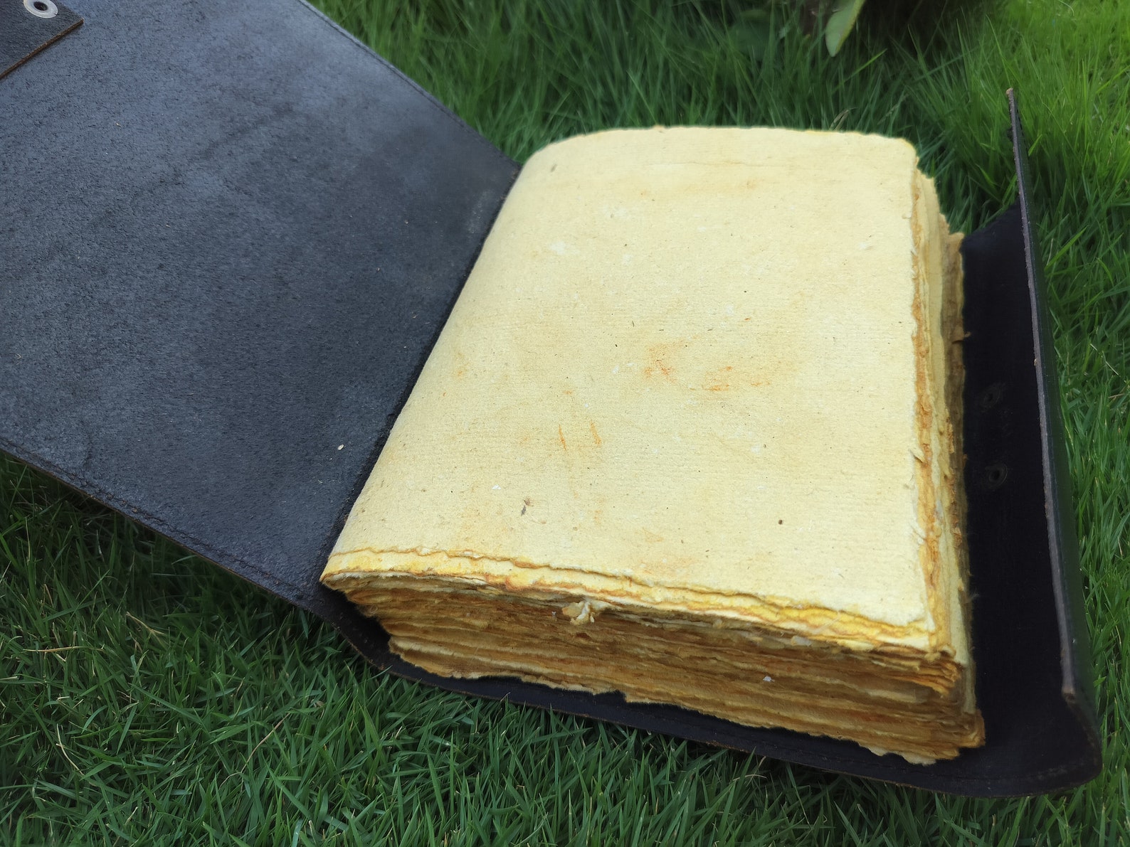 Handmade Leather Journal Evil Eye in Rhombus, Snakes| 200 Pages | Brass ...