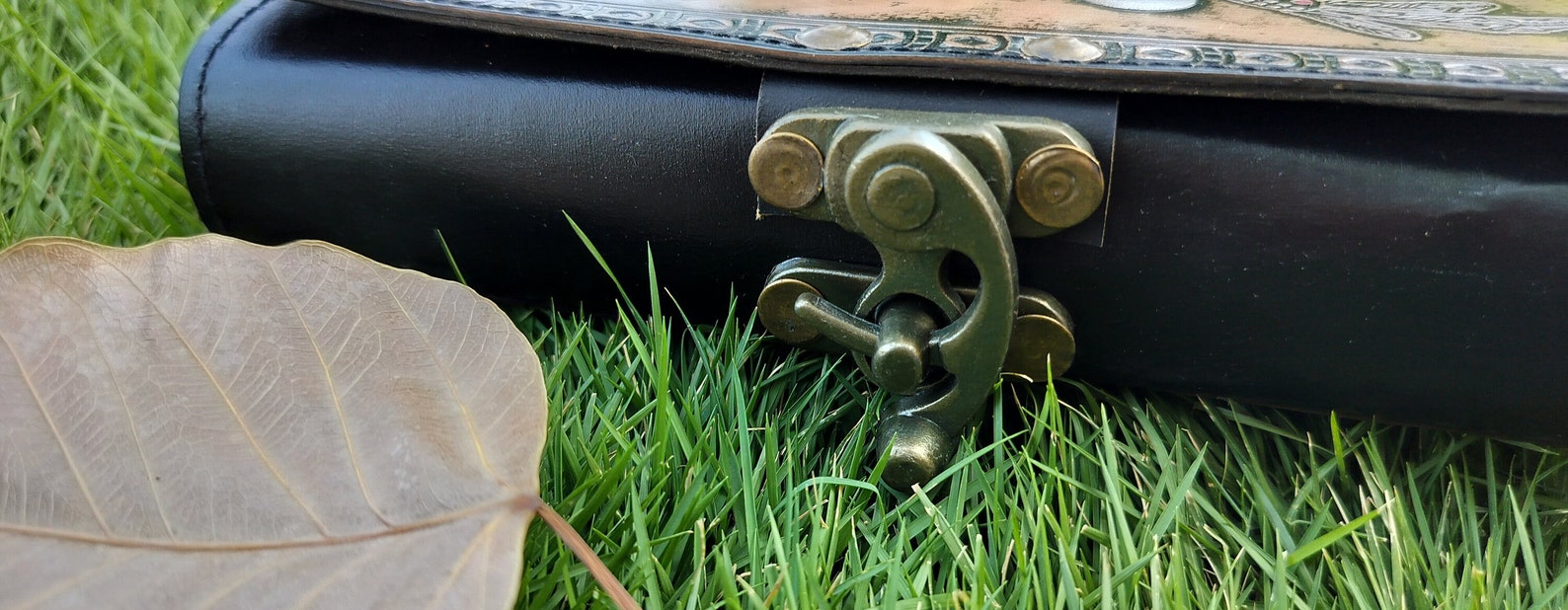 Handmade Leather Journal Evil Eye in Rhombus, Snakes| 200 Pages | Brass ...