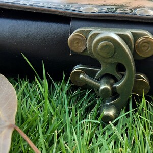 Handmade Leather Journal Evil Eye in Rhombus, Snakes| 200 Pages | Brass ...