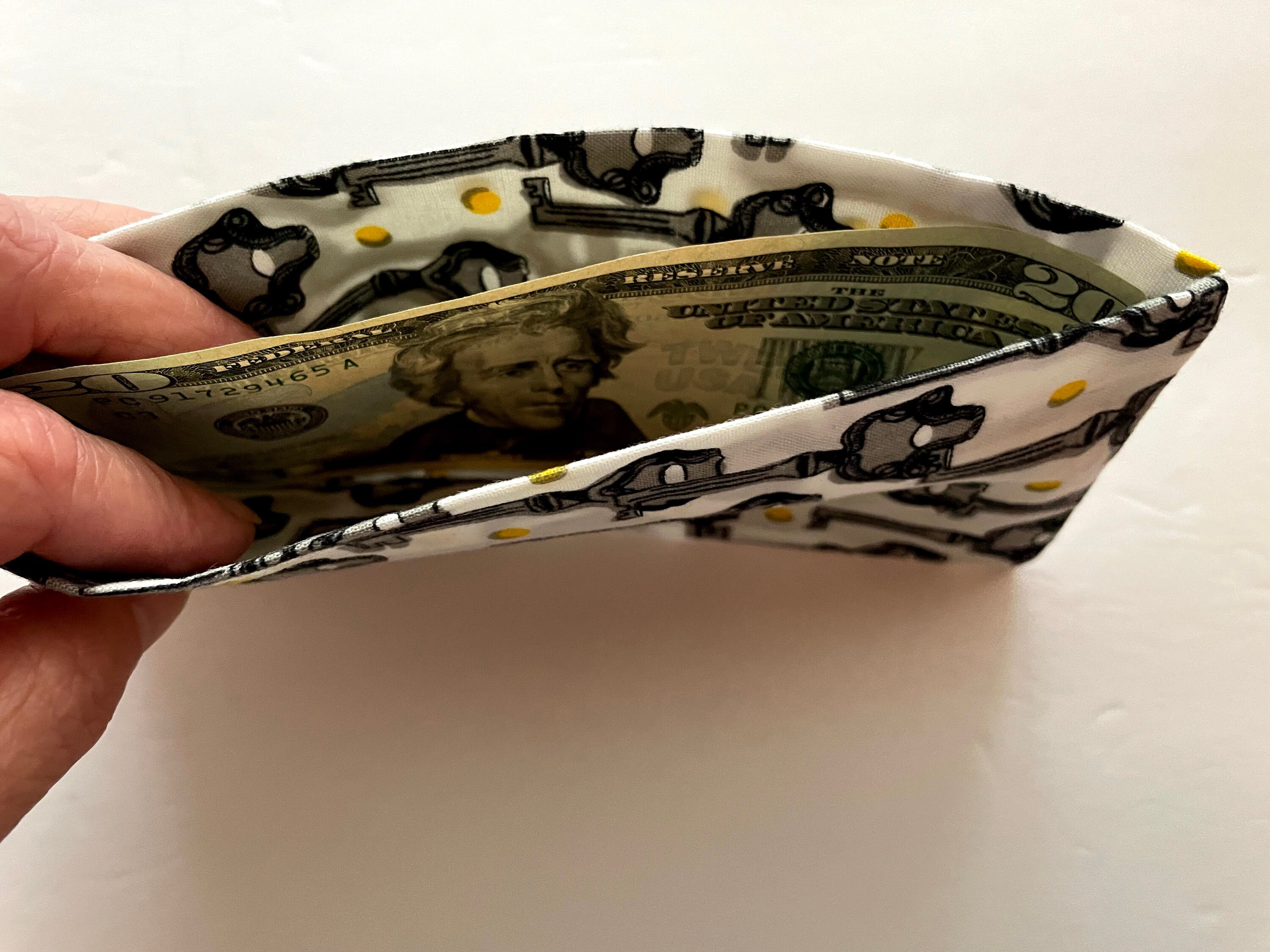 Key Print Fabric Cash Envelope - Etsy