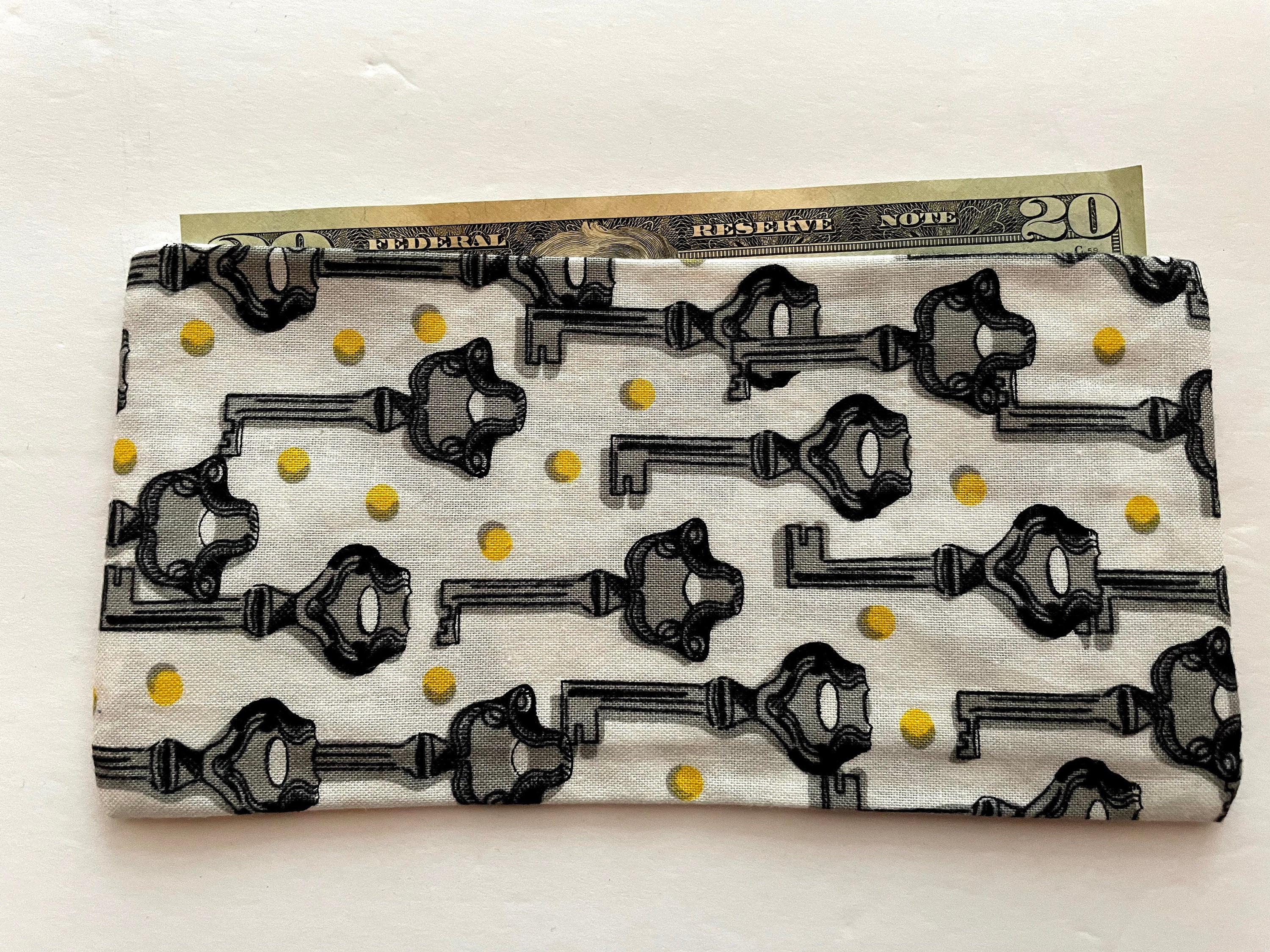 Key Print Fabric Cash Envelope - Etsy