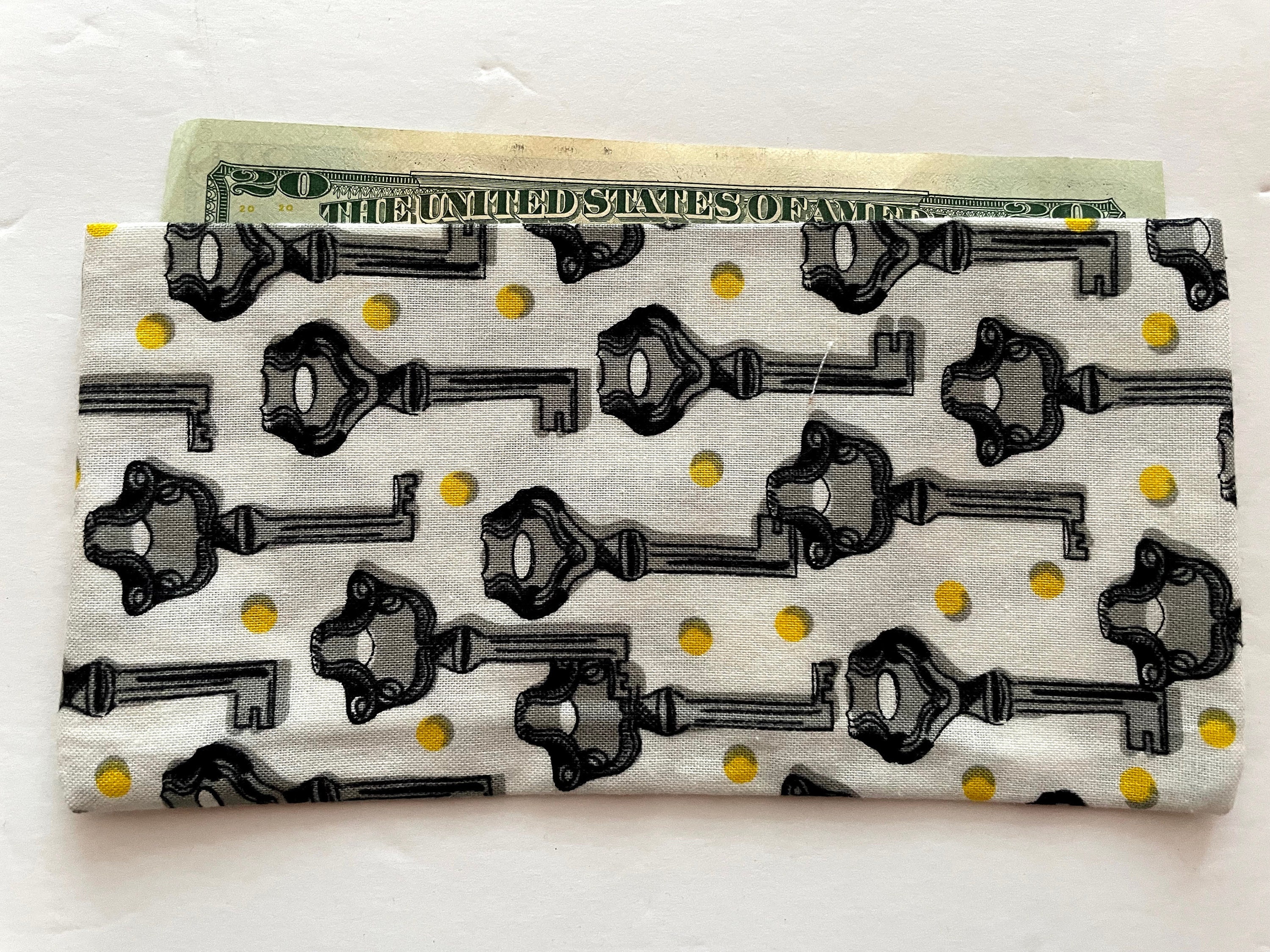 Key Print Fabric Cash Envelope - Etsy
