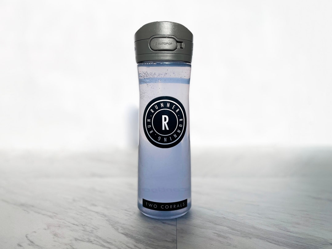 Run Runner Running Sticker, 2.5in Round Minimalistic Runners Sticker in ...