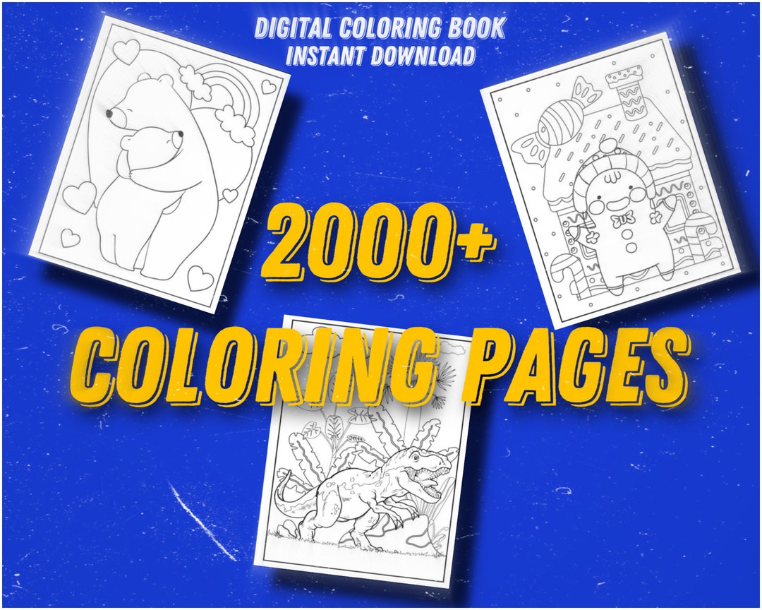 Coloring Book/digital/2000+ Pages/instant Download - Etsy