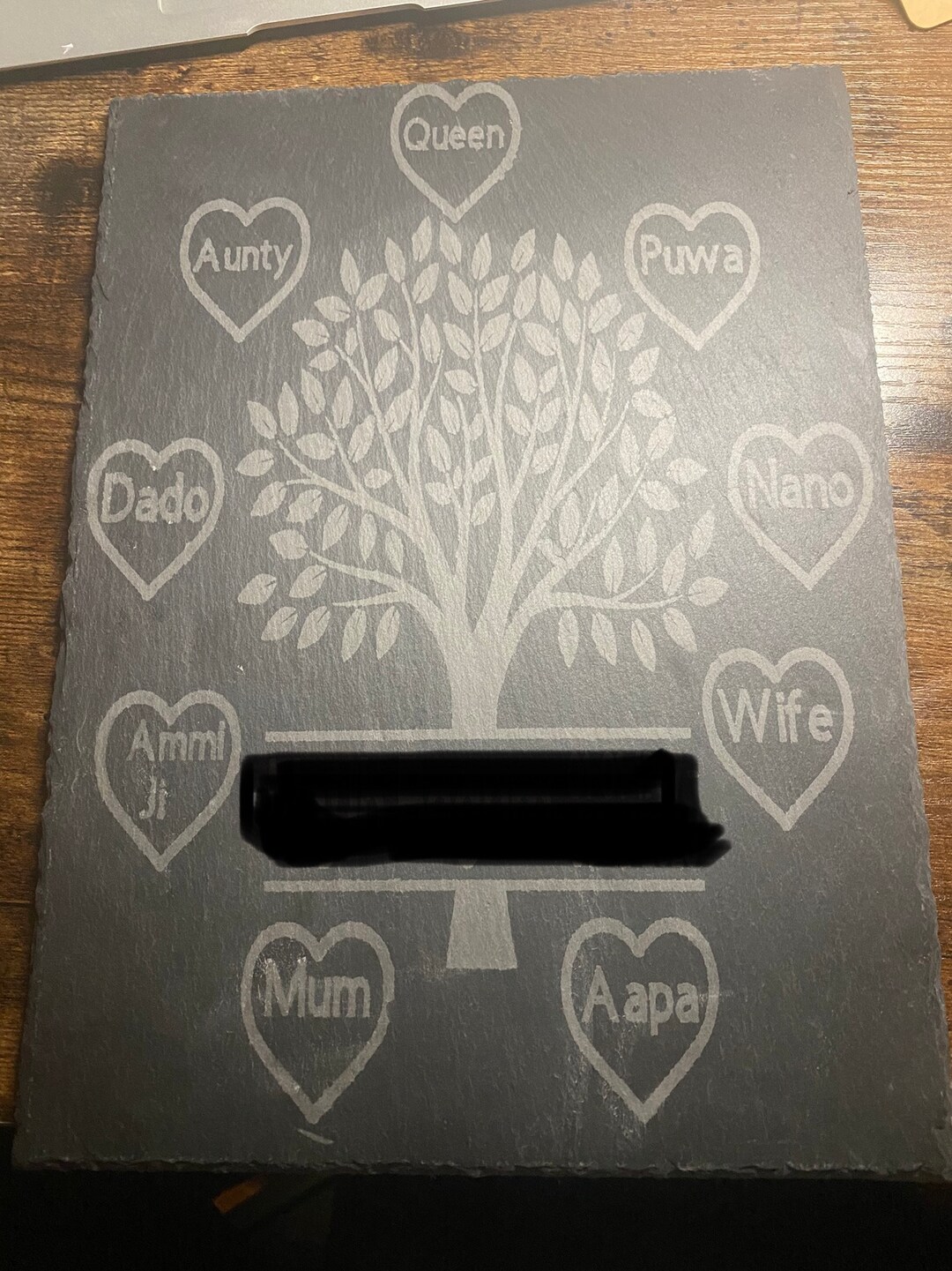 Etched Display Slate Family Tree, Perfect Gift for Any Occasion ...