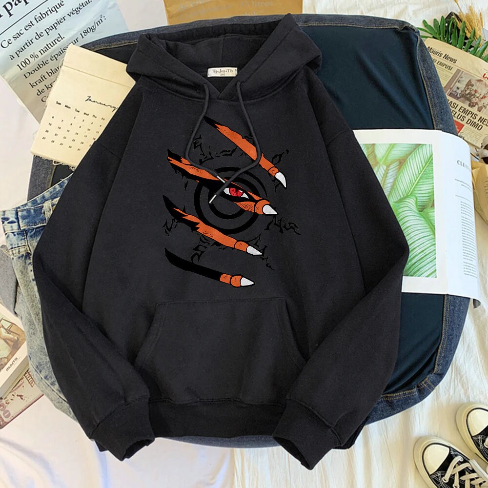 Kurama Naruto Hoodie Oversized Cute Anime Hoodie Warm Itachi Etsy