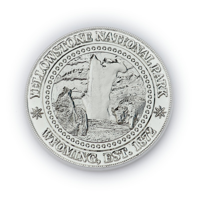Yellowstone National Park Coin (with Buffalo), Silver, Collector ...