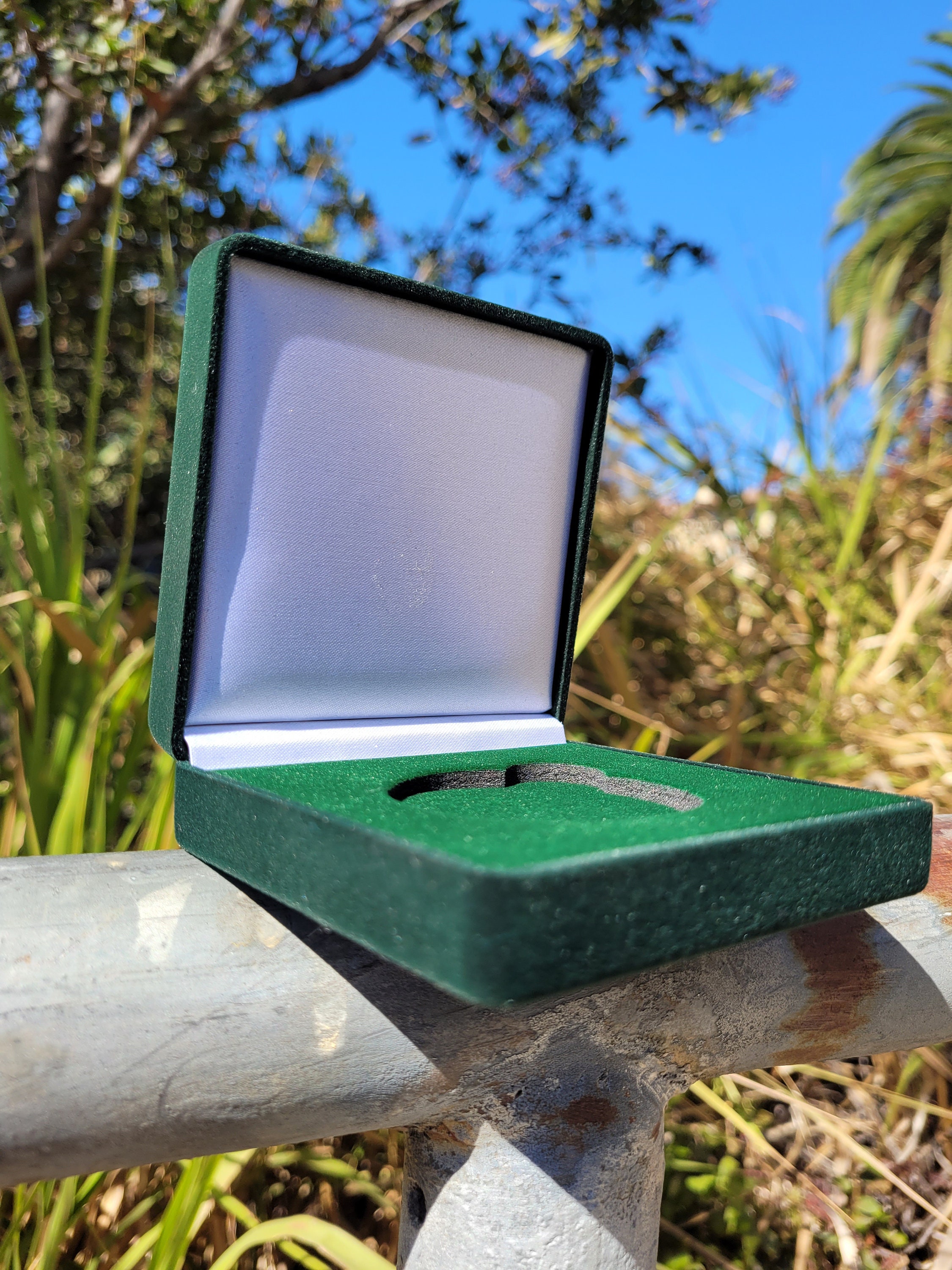 Parkie Coin Green Velvet Coin Box - Etsy