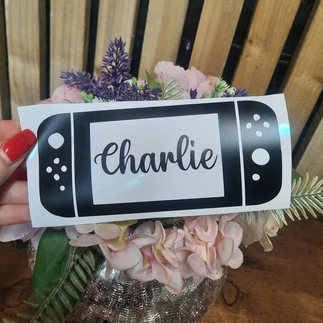 Personalised Nintendo Switch Vinyl Decal, Custom Name Sticker, Game ...