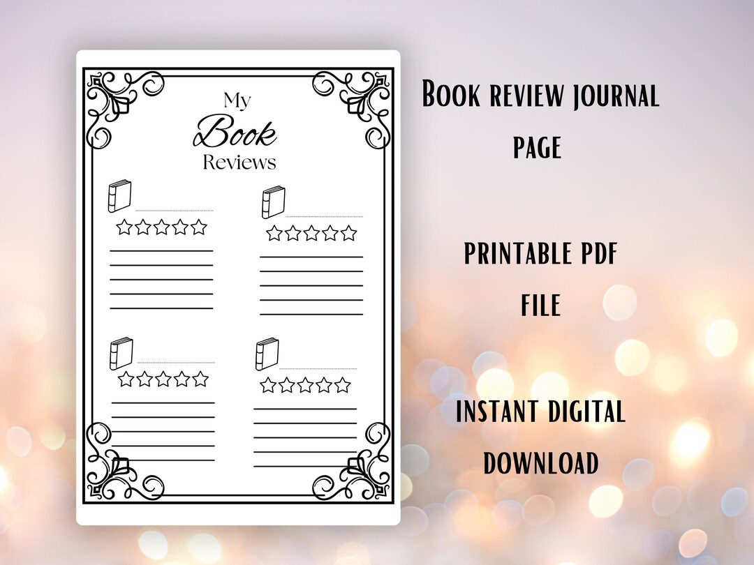 Printable Book Tracker, Journal Page, Organize Your Reading Journey ...